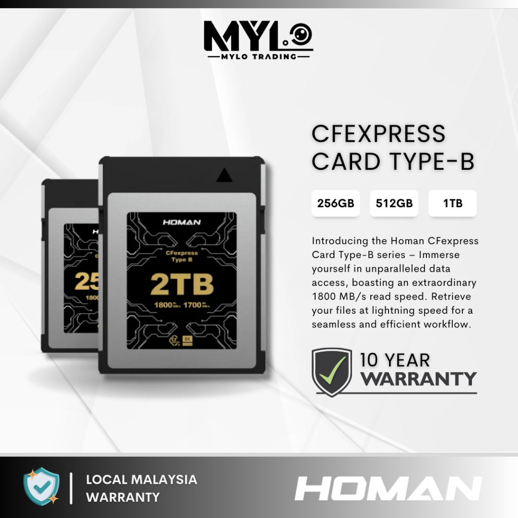 (READY STOCK) - Homan CFexpress Card Type-B 256GB | 512GB | 1TB | 2TB | Max 1800 MB/s | 8K RAW ...
