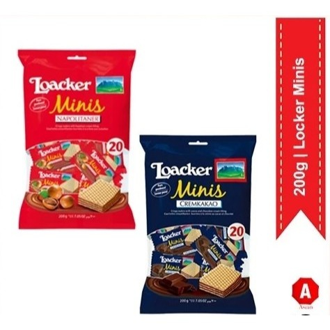 LOACKER MINIS NAPOLITANER/CREMKAKAO WAFER BISCUITS 200GM (20'S/PKT ...