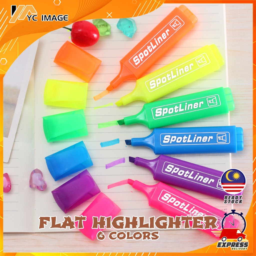 Highlighter Pen, Fluorescent Highlighter, Pen Penyerlah, Pena Stabilo ...