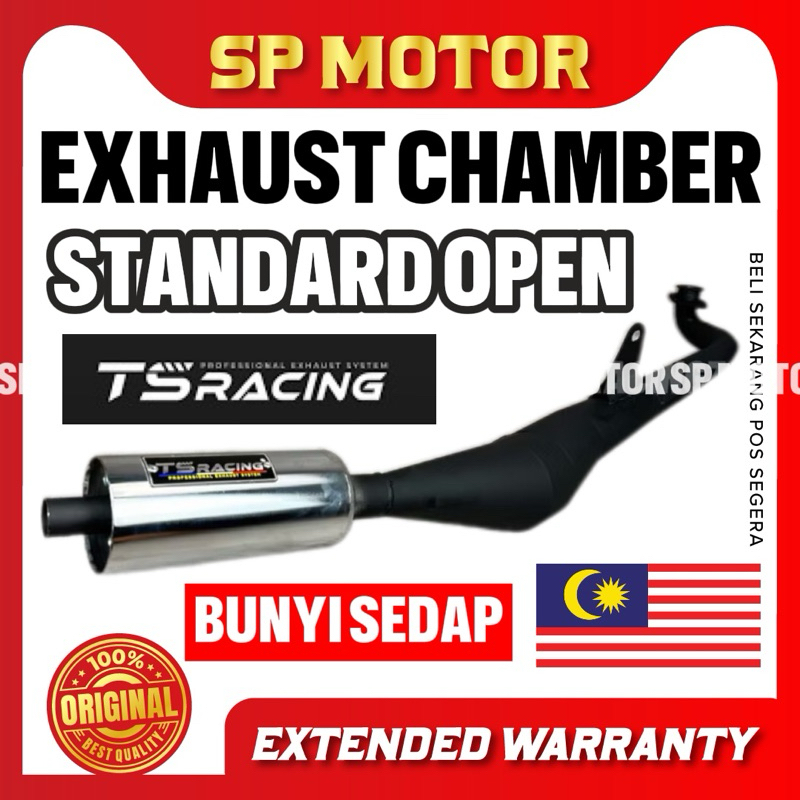 TS RACING RG RGV Standard Open Exhaust Pipe/ Suzuki RGV RG Ekzos Racing ...