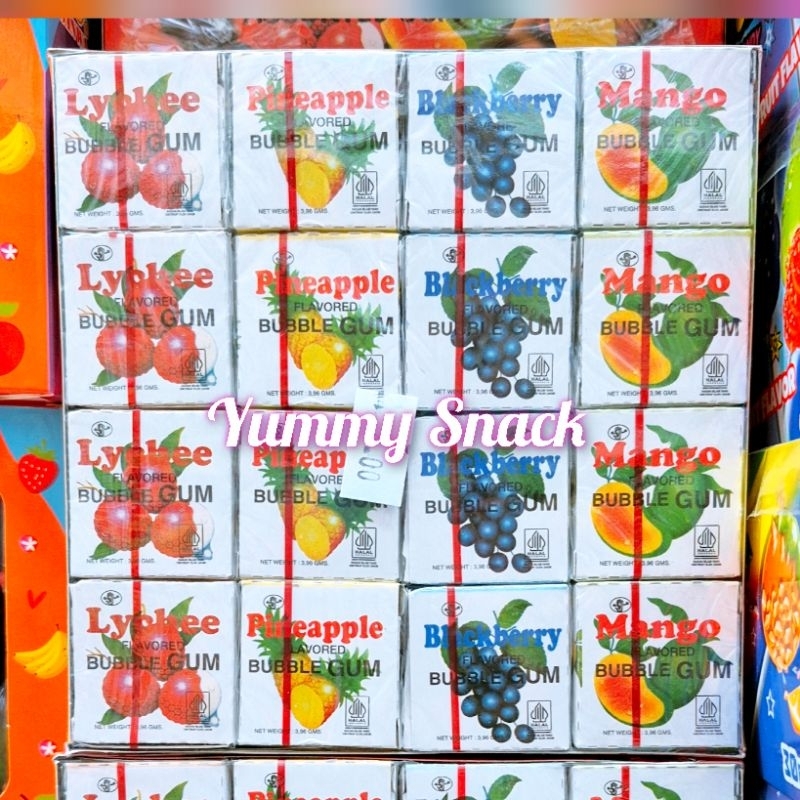 (8pcs/48pcs) Pusan Assorted Gum Mix Fruit Flavour Halal Nostalgic Childhood Snack Old Time ...