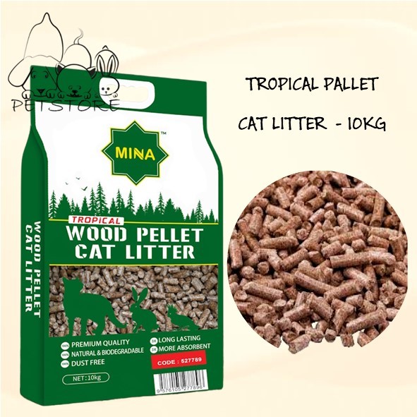 MINA - TROPICAL WOOD PALLET CAT LITTER 10KG | Shopee Malaysia