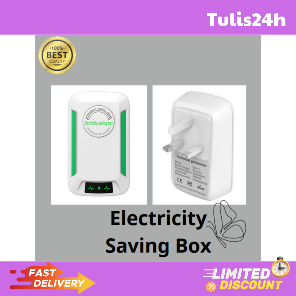 Electricity saving box SAVE POWER 95% 28KW MALAYSIA Plug Electric saver device Alat jimat ...