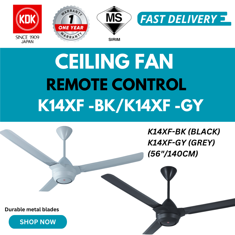 KDK CEILING FAN K14XF-GY (GREY) / K14XF-BK (BLACK) REMOTE CONTROL 3 ...
