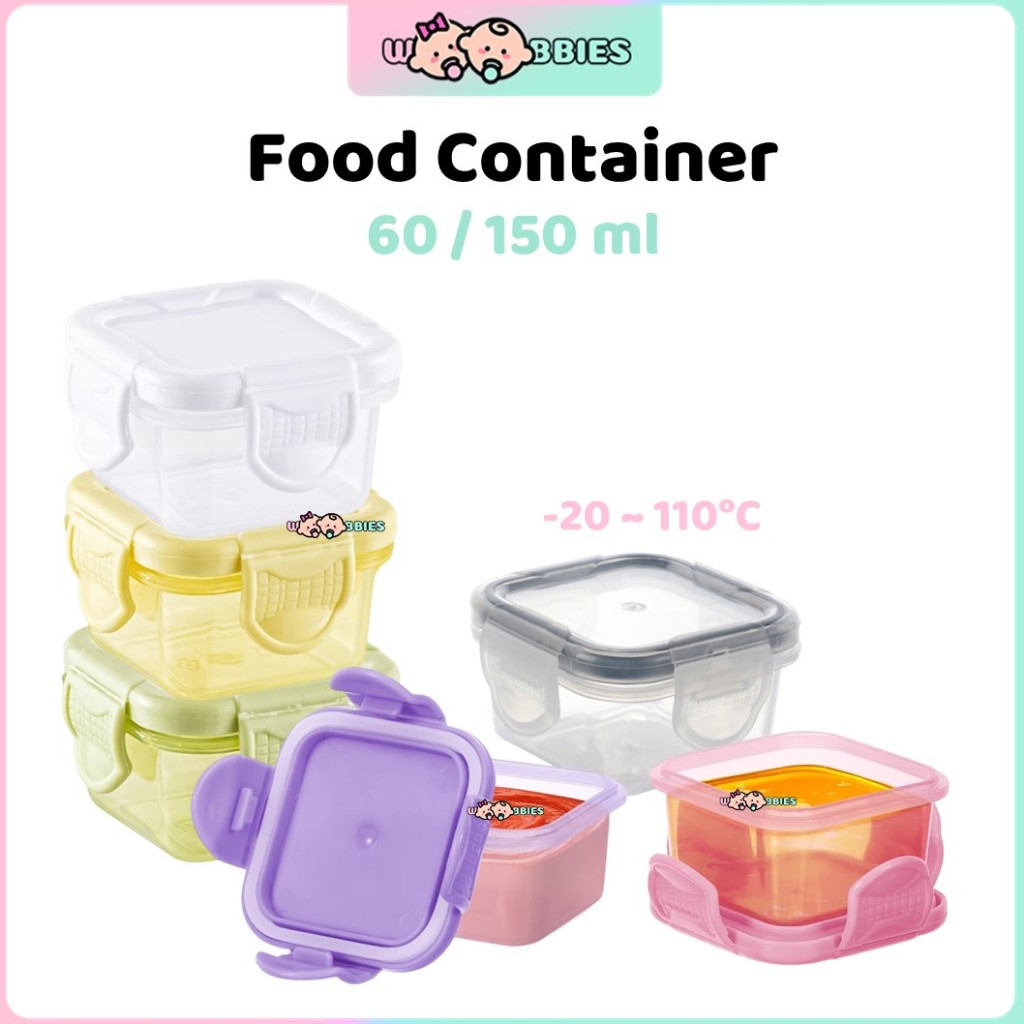 👶🏻Woobbies Baby Food Box Snack Milk Powder Storage Cups Container ...