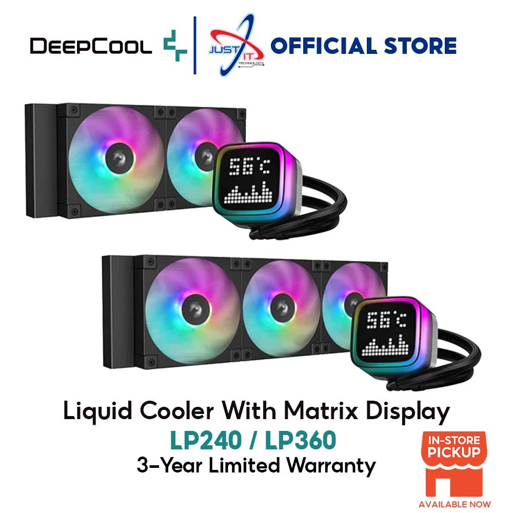 DEEPCOOL LP240 / LP360 240mm / 360mm LIQUID COOLER WITH MATRIX DISPLAY | Shopee Malaysia