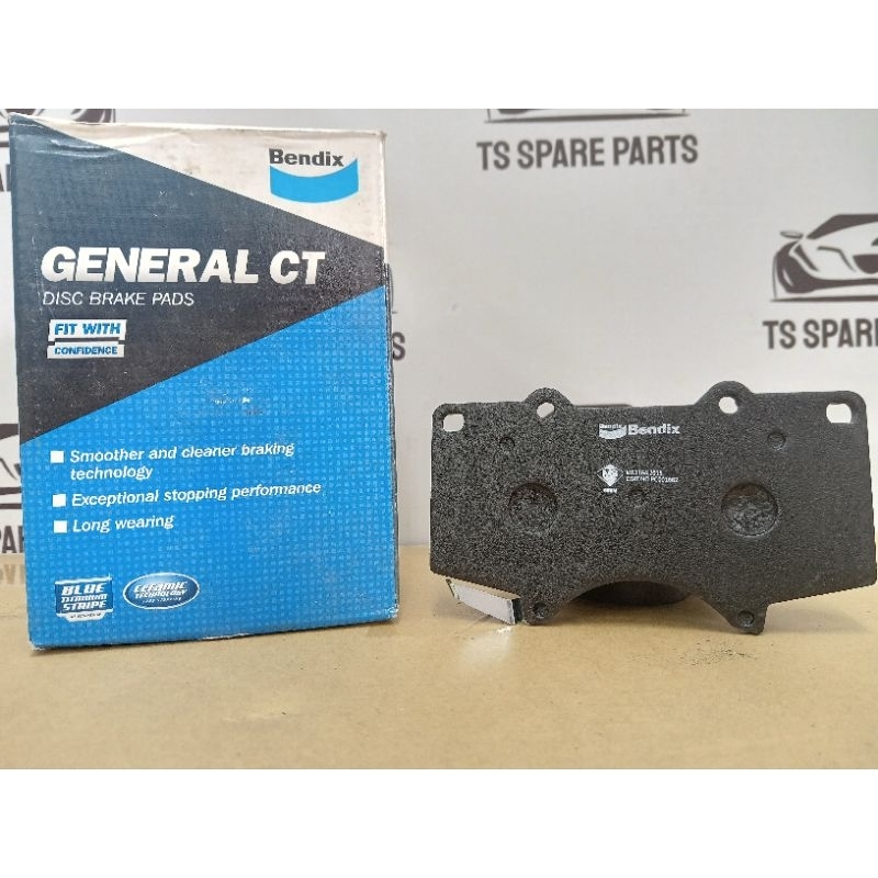 BENDIX TOYOTA HILUX 2.4/2.8 Front Disc Brake Pad DB1482-GCT Spare Part Barang Kereta | Shopee ...