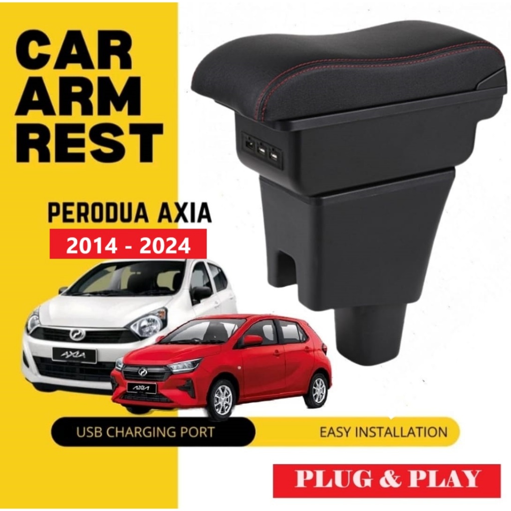 Car Arm Rest Axia Armrest Console Box Organizer Storage Seat Cushion ...