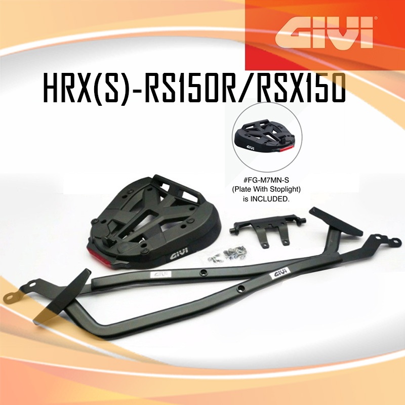 GIVI Original Heavy Duty Monorack J with Stoplight For LC135V2-V7/LCV8FI/Y15/Y16/Alpha-FI/RS150R ...