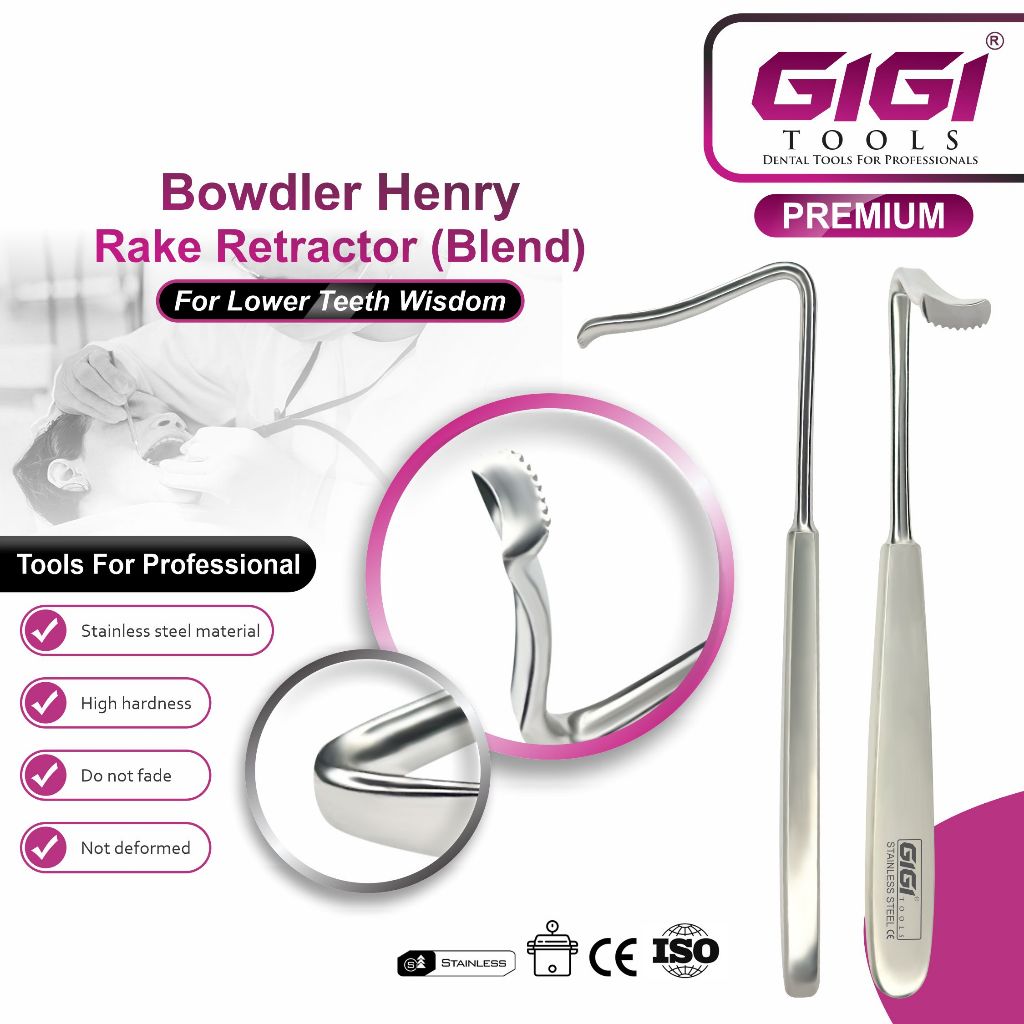 GIGI TOOLS Dental Bowlder Henry Rake Retractor Stainless Steel CE ...