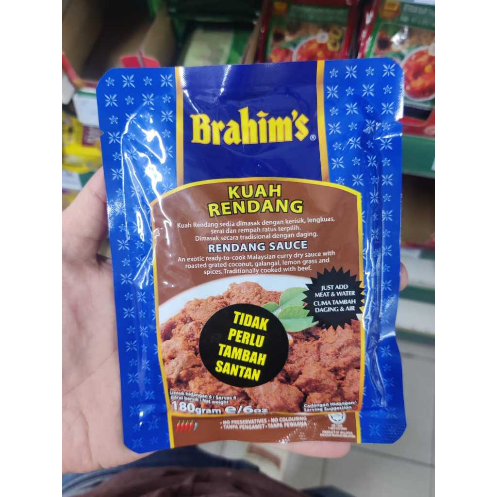 Kuah Rendang Brahim's 180g - Ready to eat (cuma tambah daging dan air ...