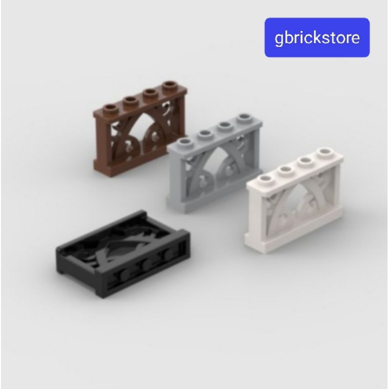 Building blocks 19121【5pcs】fence 1x4x2 ornamental with 4 studs ...