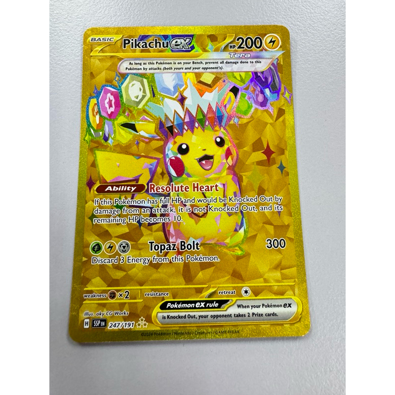 Electric type - Pokemon Card - Gold Pikachu ex 247/191 | Shopee Malaysia