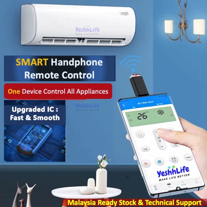 YESHHLIFE Phone IR Remote Control IPhone USB-C Lightning Android Type-C ...