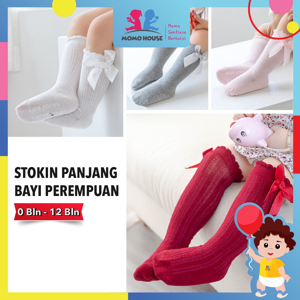 Long Stokin Panjang Baby Socks Girl Stokin Baby Girl Newborn Baby Girl ...
