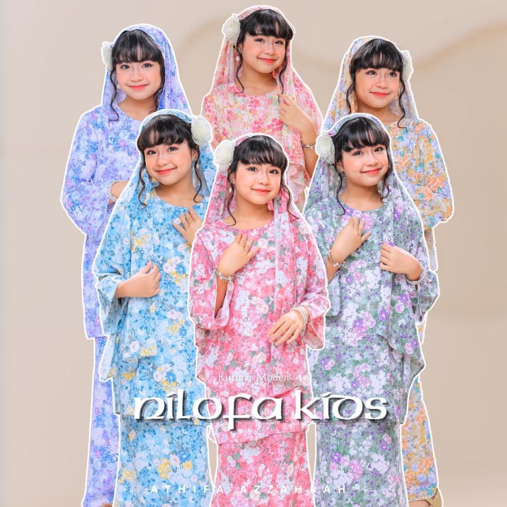 BAJU KURUNG NILOFA KIDS by Athifa Azzahrah - Kurung Moden Budak 2025 ...
