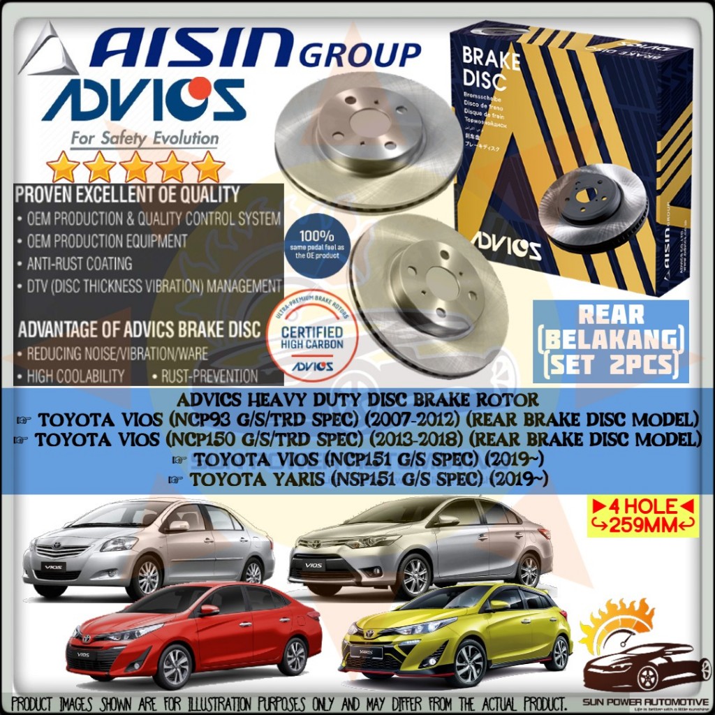 AISIN ADVICS Toyota Vios NCP93 NCP150 NCP151 / Yaris NSP151 G/S/TRD ...