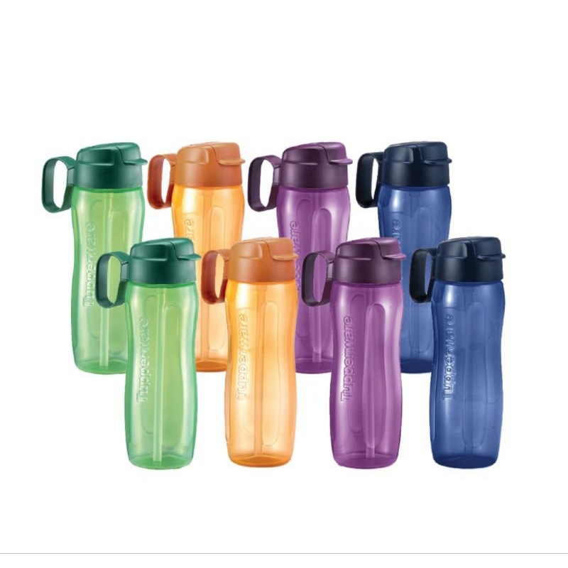 TUPPERWARE SLIM ECO BOTTLE 500ML WITH STRAW & HANDLE ( 1 PIECE ...