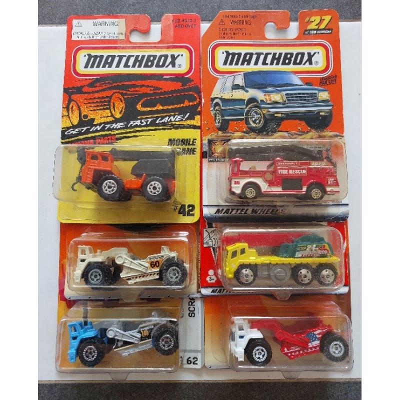 Matchbox Snorkel Fire Truck Engine Hero City Crane Mobile Crane ...