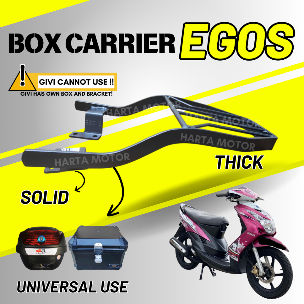 EGOS FRIST MODEL REAR BOX MONORACK BOX CARRIER KAKI TABAK HEAVY DUTY PVC KOTAK BESI BELAKANG EGO ...