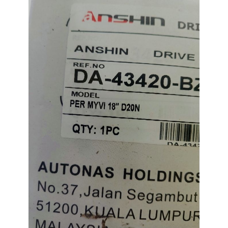 driveshaft PERODUA MYVI (NEW) | Shopee Malaysia