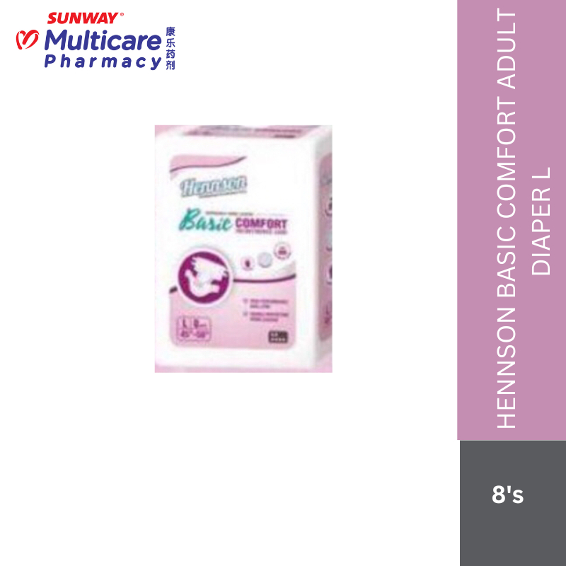 HENNSON BASIC COMFORT ADULT DIAPER L (8'S) | Shopee Malaysia