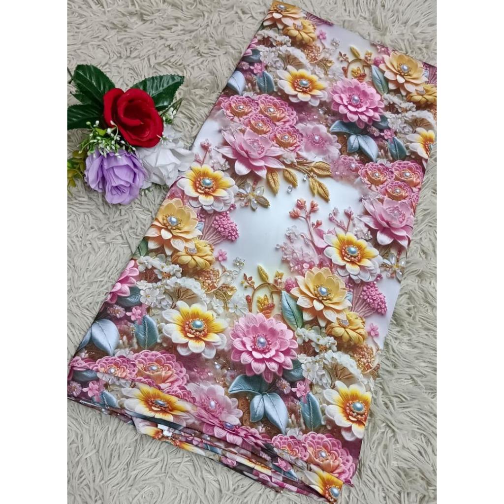 Kain Pasang 8D Mango Bidang 60, 3.5 meter Sejuk Premium Matte Satin ...