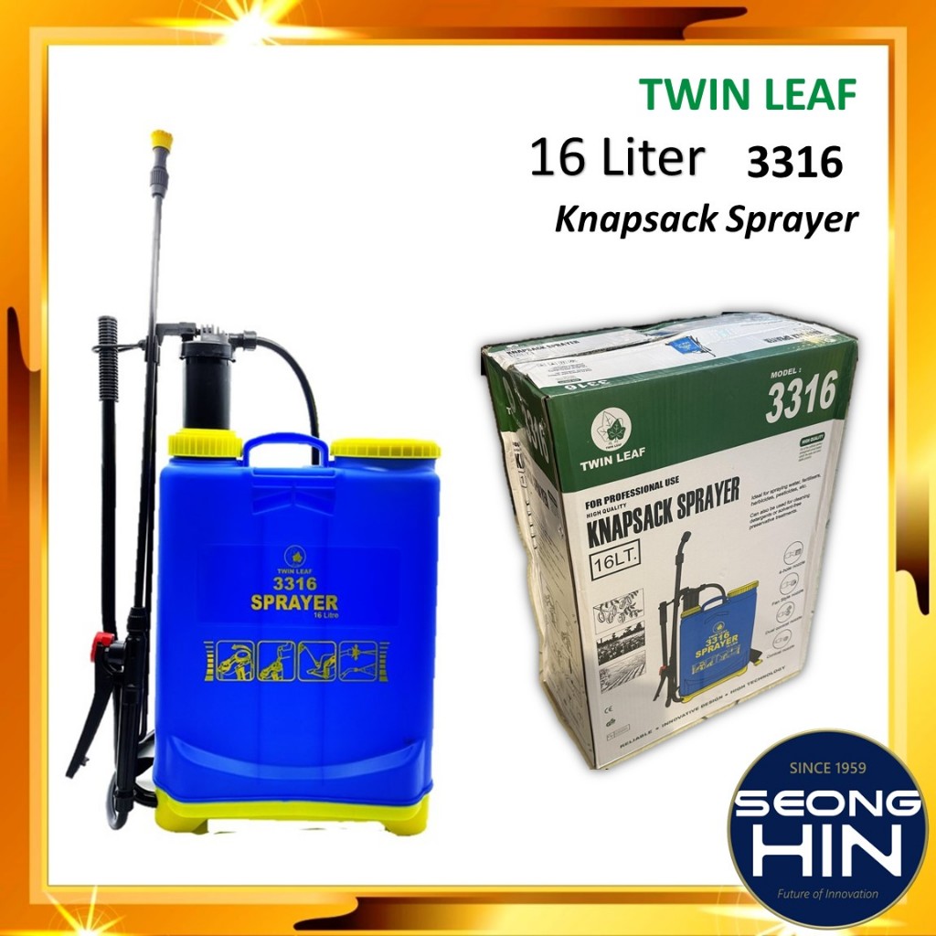 Twinleaf 16L Knapsack Sprayer 3316 Pump Racun Manual / Pam tong Racun ...