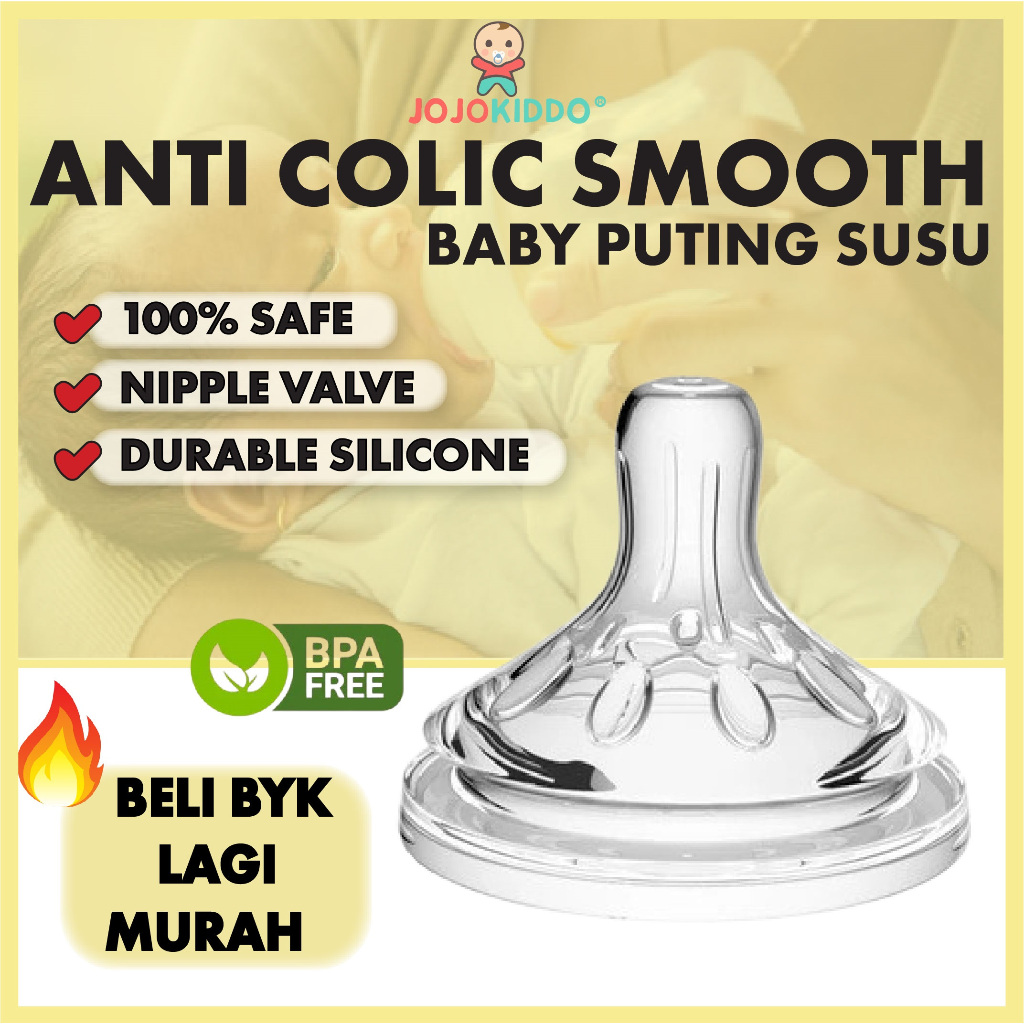 PPSU Baby Teat Anti Colic Smooth For Wide Neck Silicone Teat Pigeon Pupici Puting Botol Susu ...