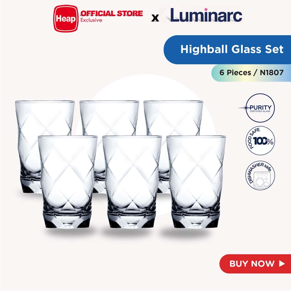 Luminarc 6Pcs Louvre Highball Glass Set (350ML) [Model: N1807 ...
