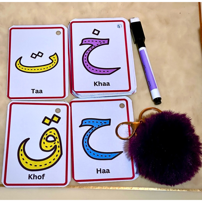 [AVS] Flashcard Huruf Hijaiyah Arabic abata dan keychain TYPE2 | boleh ...