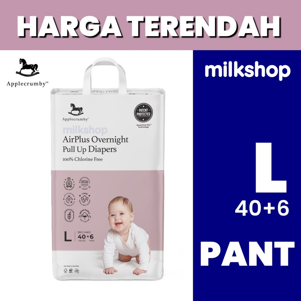 [ L size Pant ] Applecrumby AirPlus Overnight Diapers A+ 尿不湿 Dry Air ...