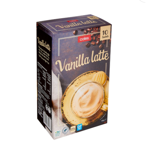 Coles Vanilla Latte Sachets 185g 10 pack | Shopee Malaysia