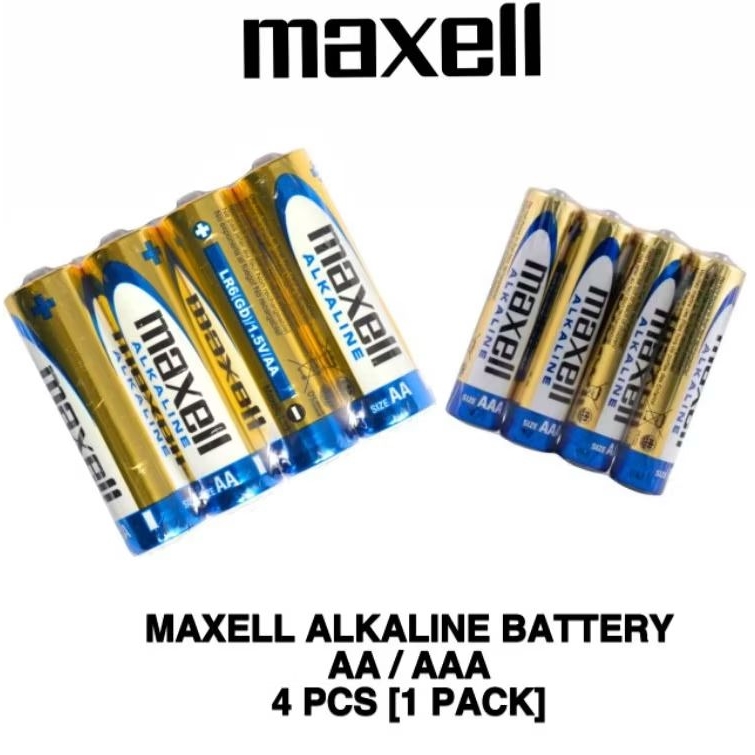 Maxell AA /AAA Alkaline Battery Bateri 4PCS(1PACK) | Shopee Malaysia