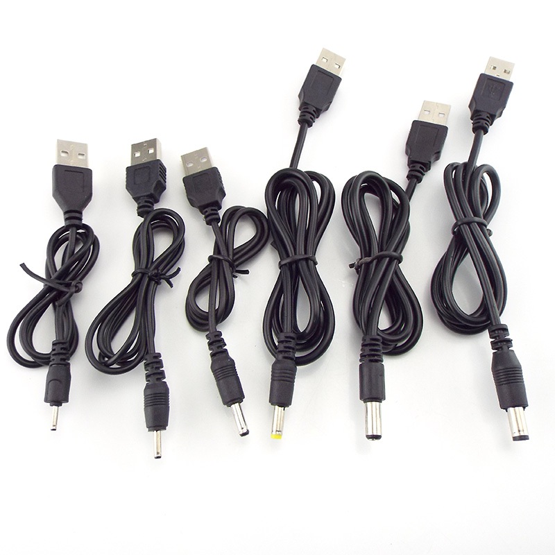 USB to DC 2.0mm 2.5mm 3.5mm 4.0mm 5.5mm 5V DC Barrel Plug Jack 5V Power ...