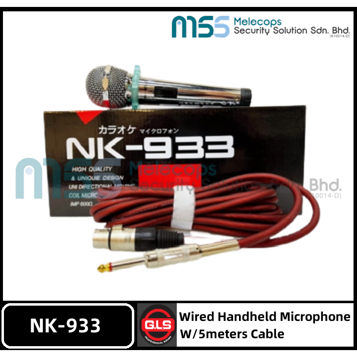 GLS NK-933 Wire Handheld Microphone With 5 Meters Cable | Shopee Malaysia