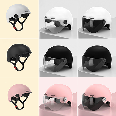 Topi Helm Separuh Helmet Motor Dewasa Terbuka Wajah Helmet Penunggang ...
