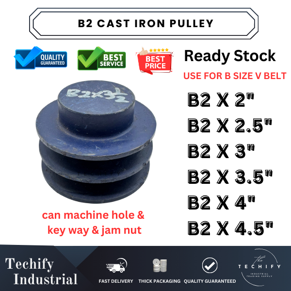 V Belt Pulley B2 x 2’’ – 4.5’’ Local Pulley High Quality Heavy Duty ...