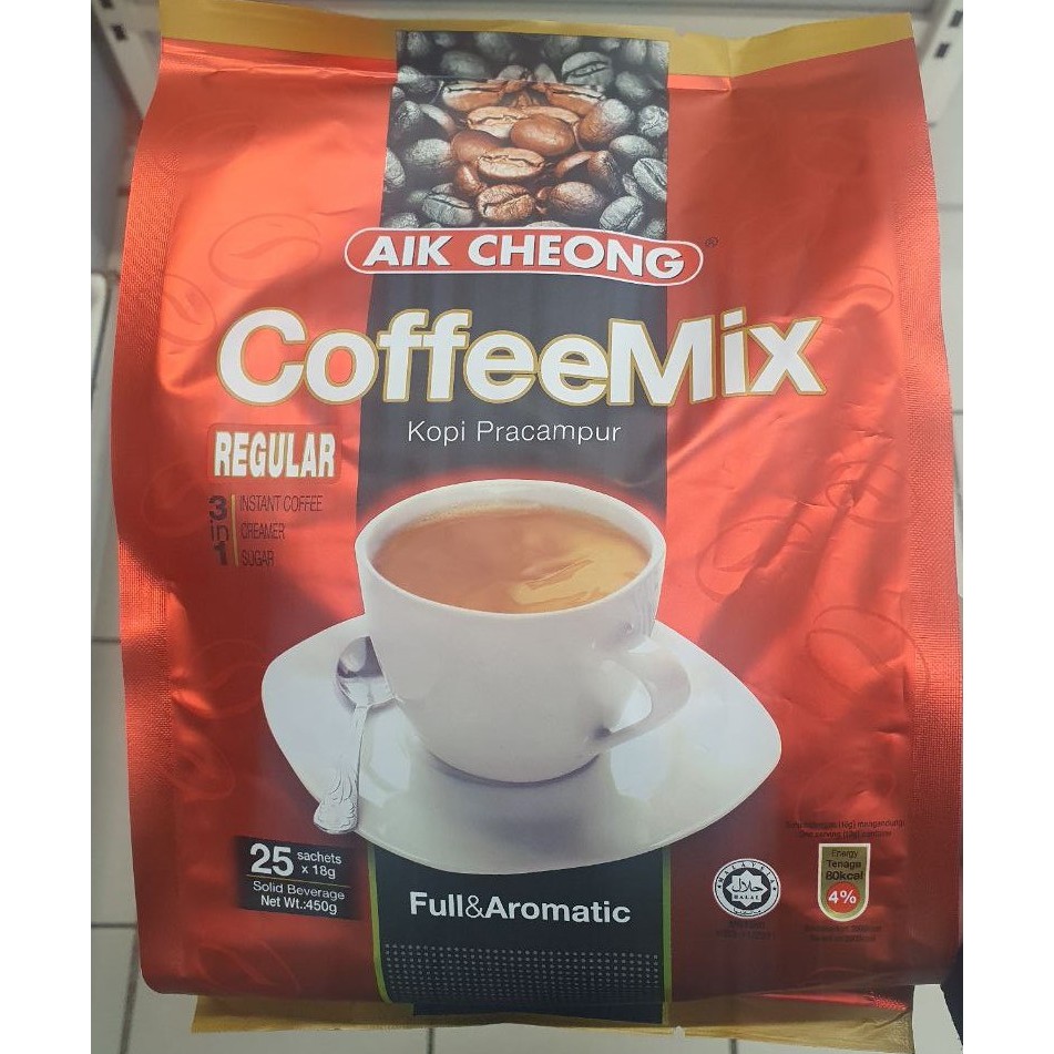 Aik Cheong 3 In 1 Coffee Mix Regular (25s x 18g) | Shopee Malaysia