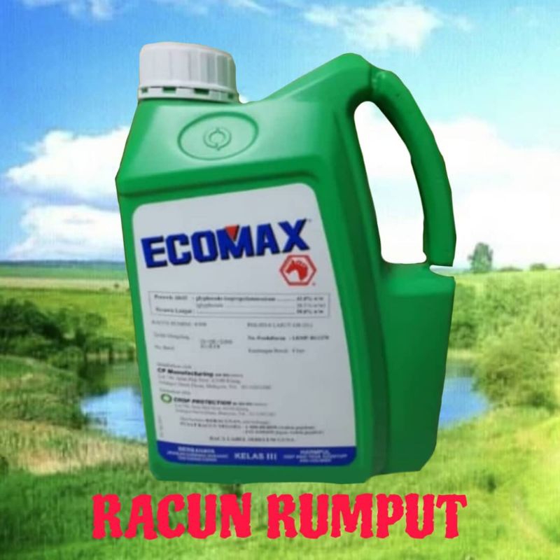 ECOMAX Glyphosate 41,% Weed Killer Herbicide (racun rumpai / racun ...