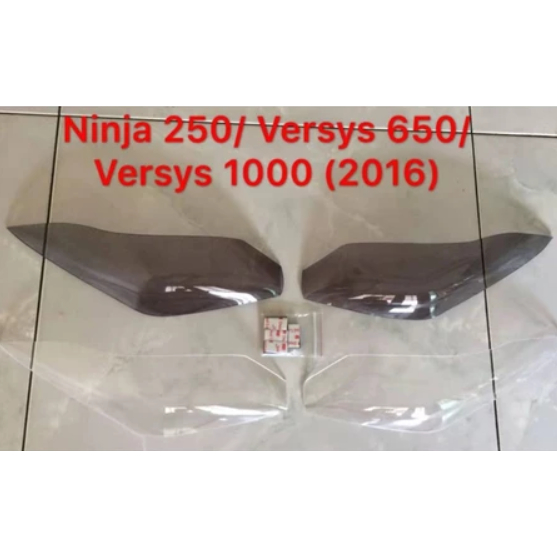 Kawasaki ninja 250/ versys 650/ 1000(2016) head lamp visor | Shopee ...