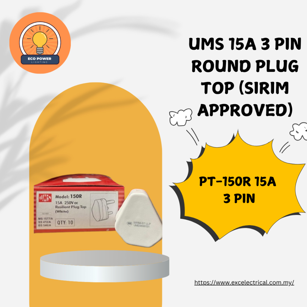 UMS PT150R 15A PLUG TOP WHITE | Shopee Malaysia