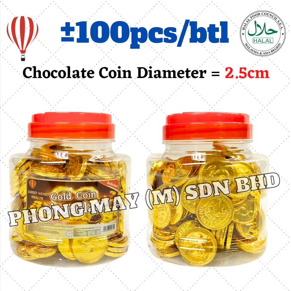 HEPIN MINI GOLD COIN CHOCOLATE [±100pcs] / COKLAT EMAS/ 金币巧克力 | Shopee ...