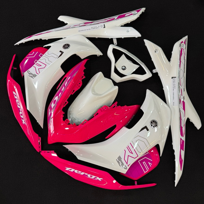 NVX V2 COVERSET AEROX PINK PEARL WHITE 2024 CUSTOM HLD | Shopee Malaysia