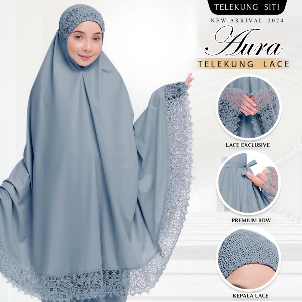 Telekung eksklusif Aura lace v2 by Telekung Roseena | Shopee Malaysia