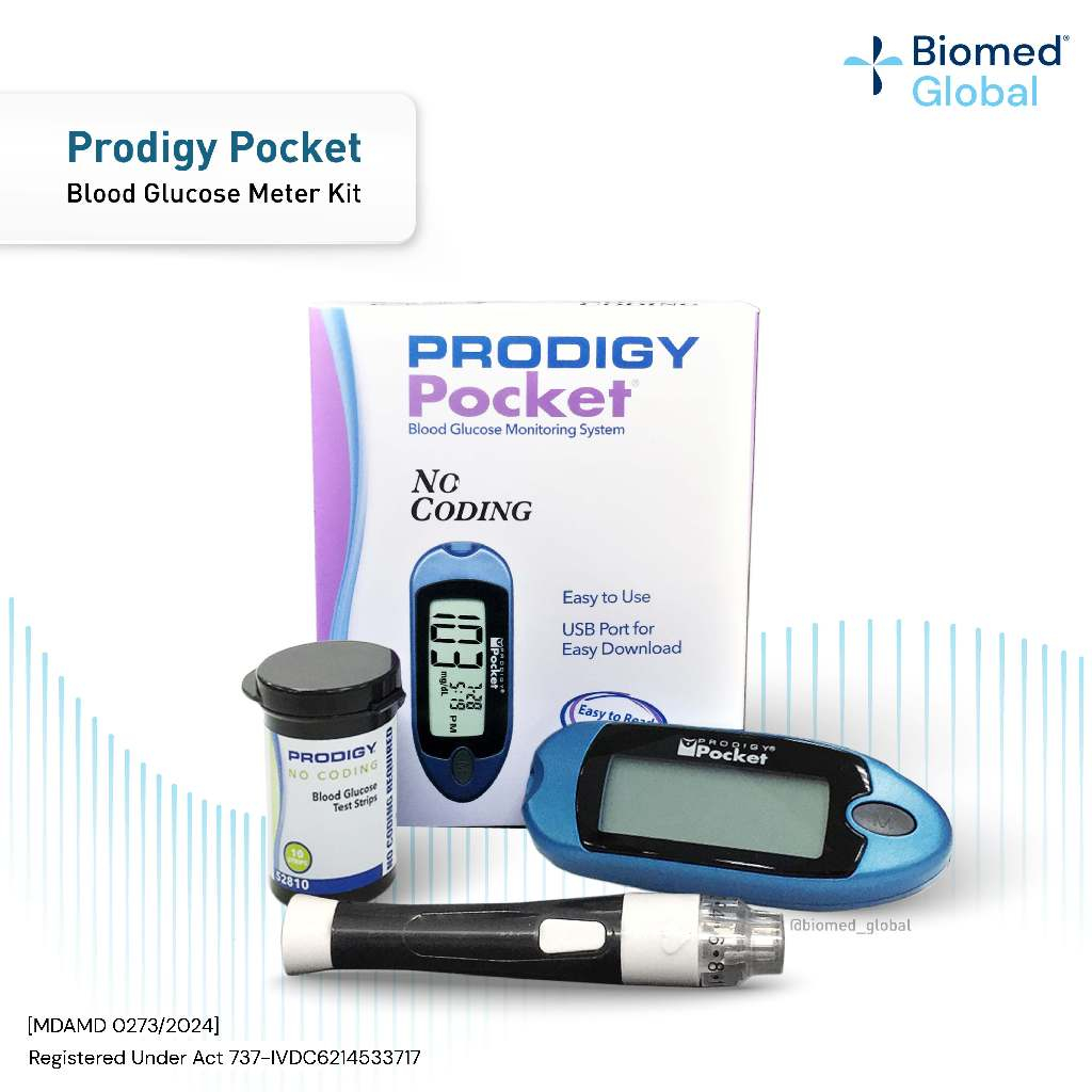 PRODIGY POCKET Blood Glucose Meter Kit (Standard Pack) | Shopee Malaysia