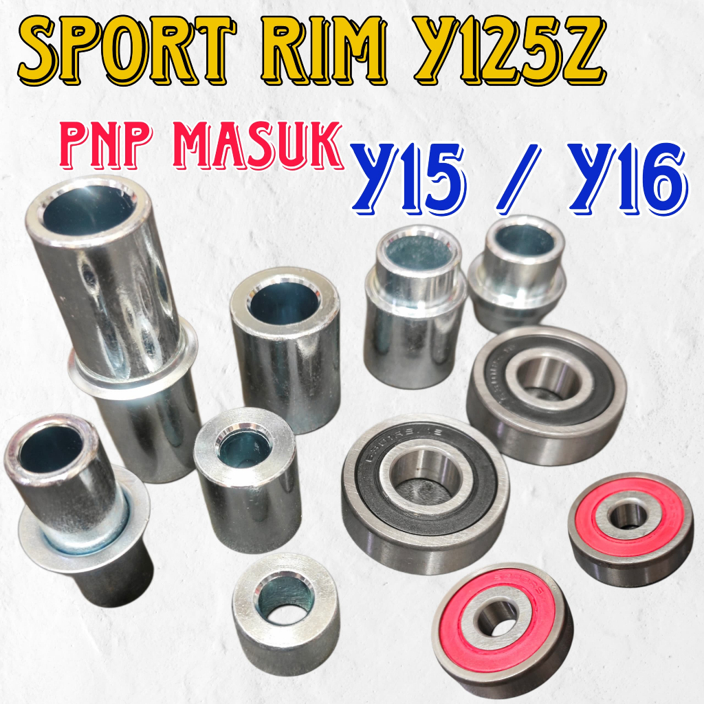 BUSH SET RIM Y125Z PNP MASUK Y15/Y16 SPORT RIM Y125Z BEARING BUSH SET ...
