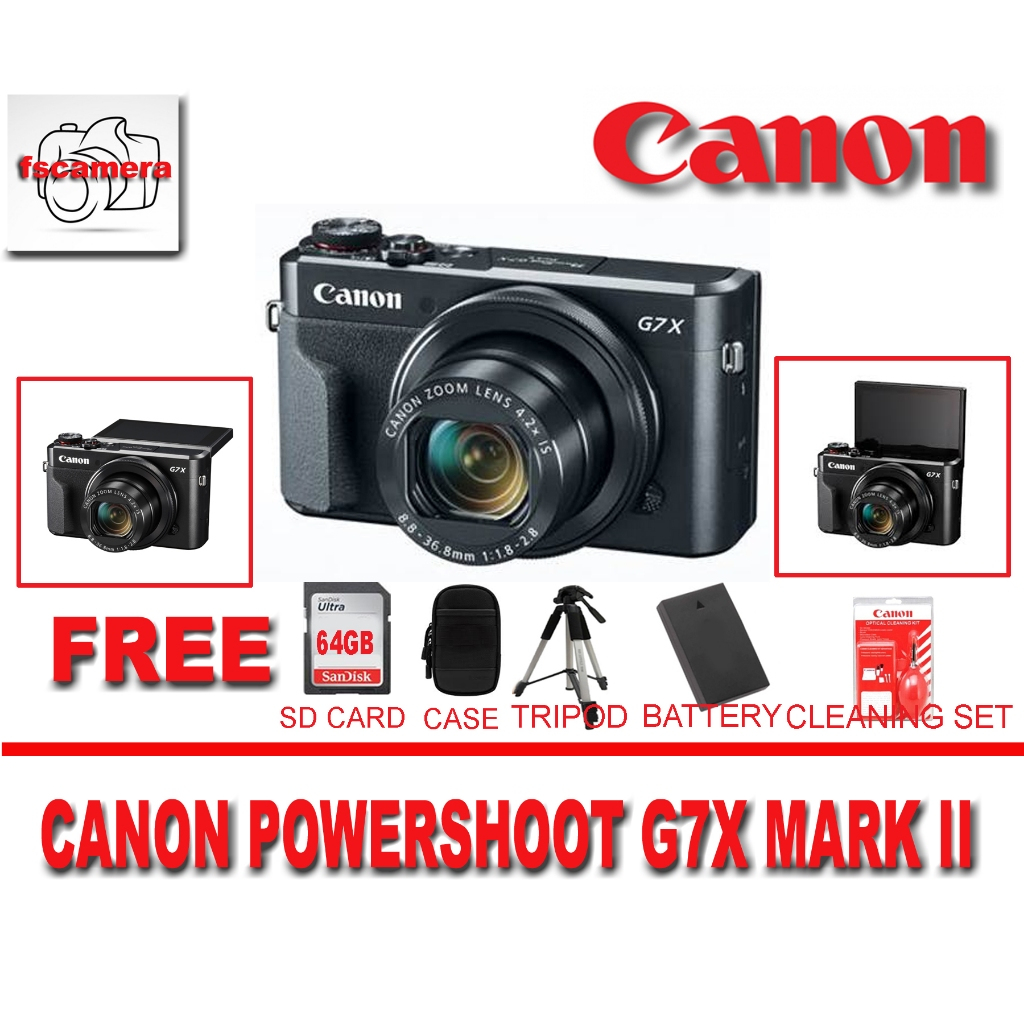 CANON ORIGINAL MALAYSIA POWERSHOT G7X MARK II COMBO FREE 64GB +CASE ...