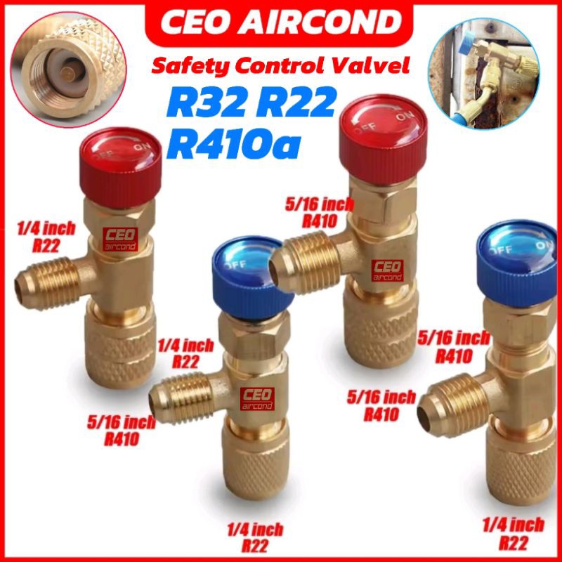 CEOapt Safety Valve Adapter R410a R22 R32 Refrigerant Charging ...