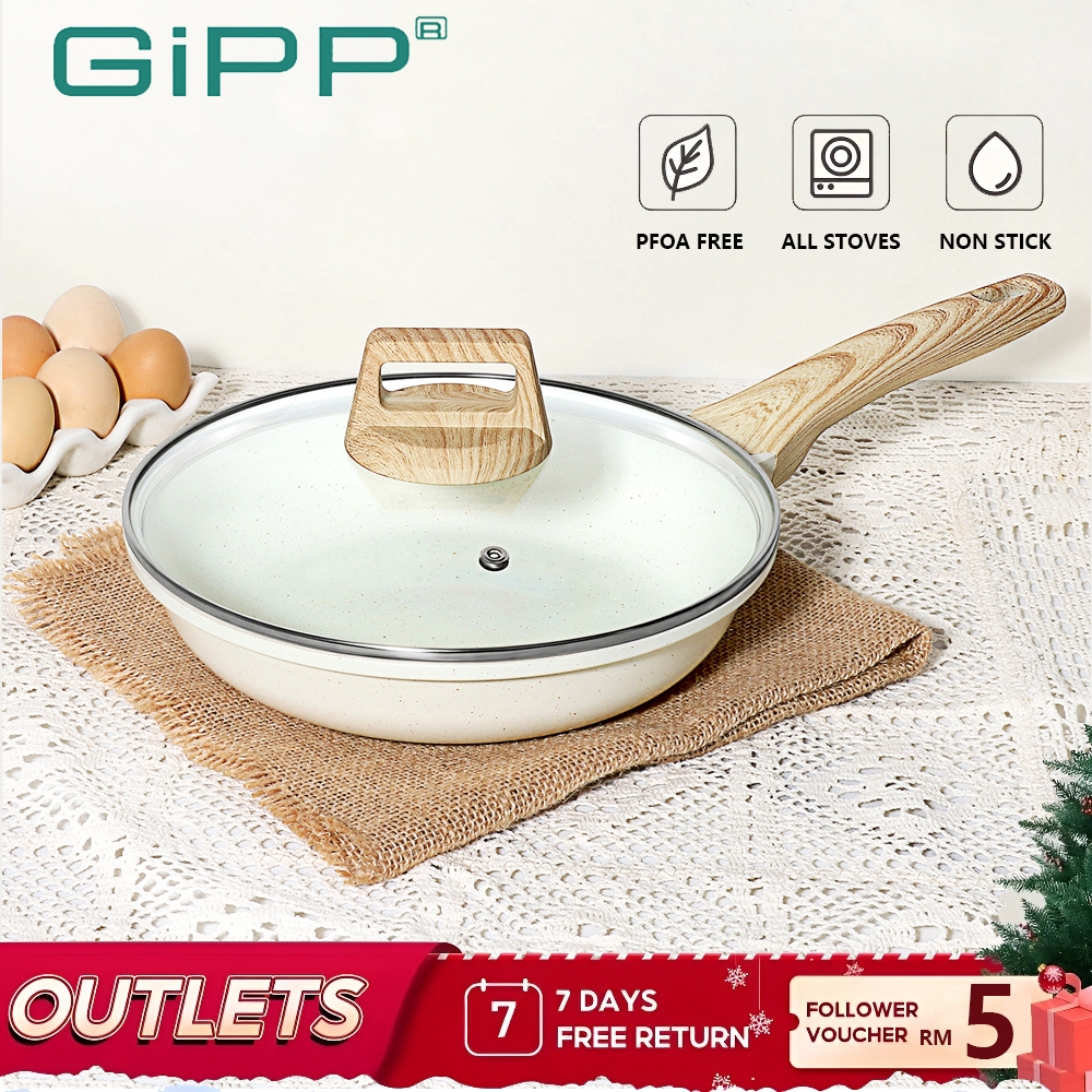 GIPP® Non-Stick Deep Fry Pan PFOA And PTFE Free (20/24/28cm) | Shopee Malaysia